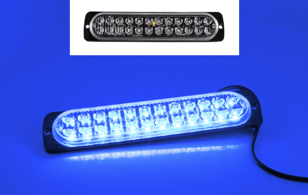 BALIZA 2 LINEAS 24 LED 24 WATTS AZUL | 03000200003501Z